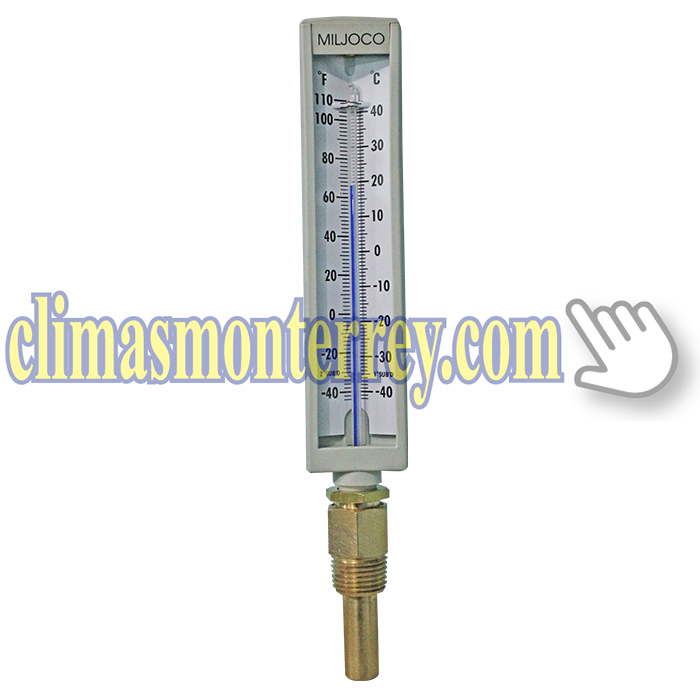 Termómetro Caratula Rectangular 6'' Tipo Recto, Conexion 1/2 Npt ...