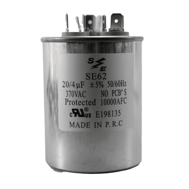 Capacitor Doble 20/4 Mf 370 VAC +/- 5% - 4542 - SE62