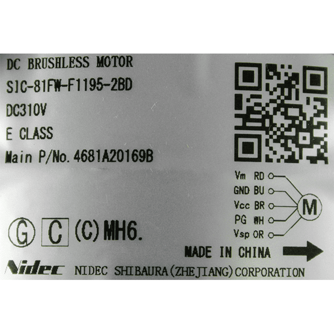 Motor Assembly, Dc,Indoor, Lg Parts And Accessories, Lg Hvac Parts And ...