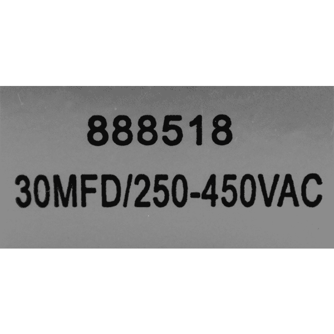 Capacitor Trabajo Plastico 30 Mfd 250-450V - 888518