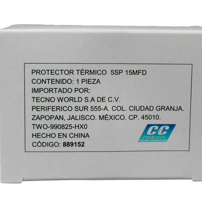 Protector Termico Ptc Kit 5Sp. Capacitor 15Mf - 889152
