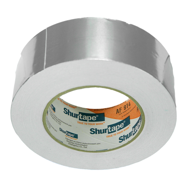 Cinta Adhesiva De Aluminio 2 Pulgadas X 46 Metros 3.4Mil Marca Shurtape-AF914