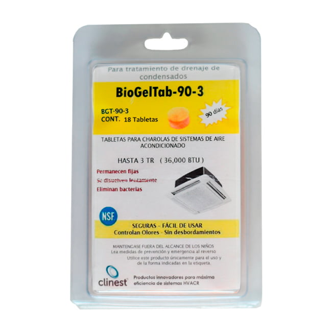 BIO GEL - Tab. Condensado, 90 Dias, 3Ton, 18Pz - BGT90-3-18