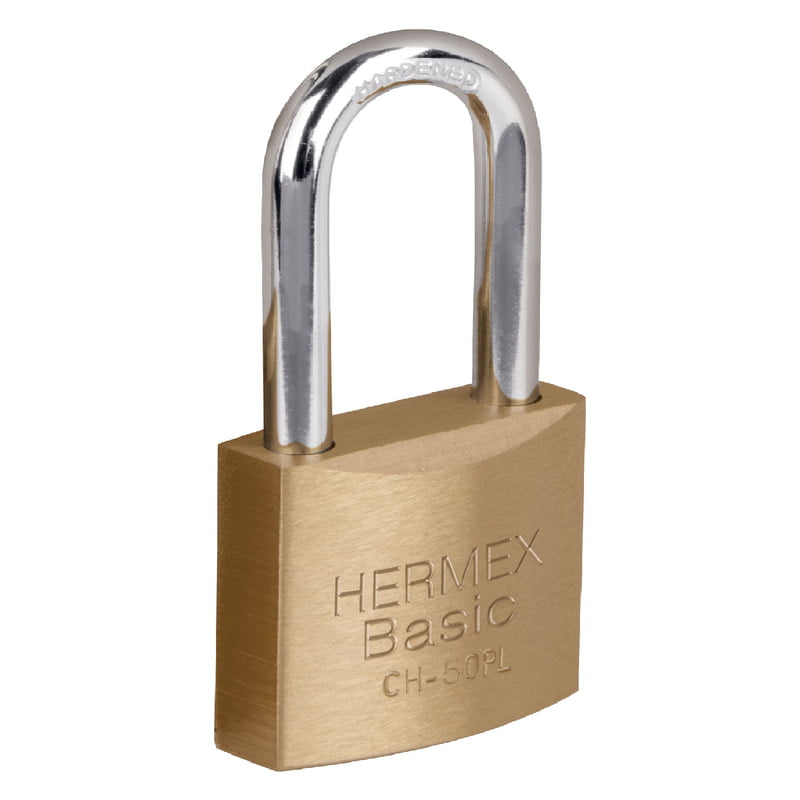 Candado de hierro, color laton, 50mm, largo, blister, Basic - CHB-50PL ...