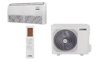 Set Minisplit York Piso Techo Inverter 2 Ton Solo Frío 20 SEER