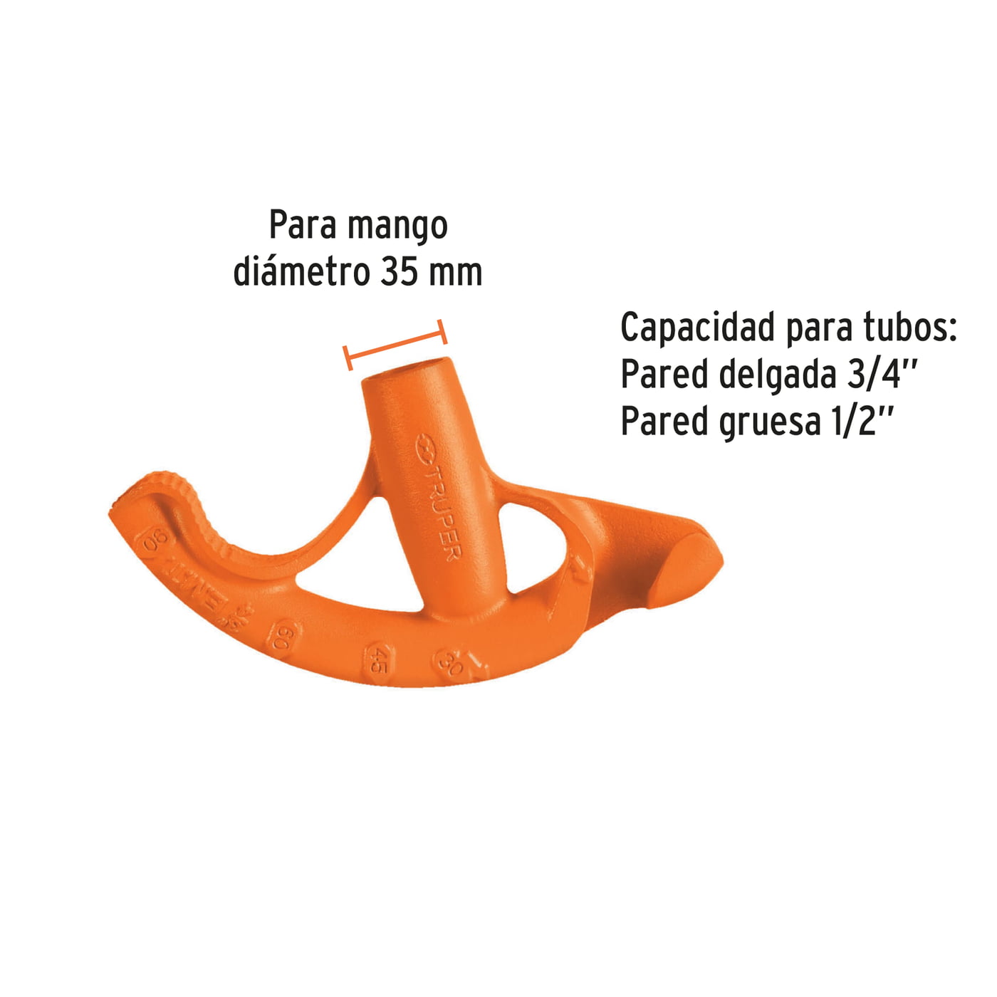 Doblador de tubo conduit 3/4', Truper - 12846 - DOTU-5075 - Caja con 1 ...