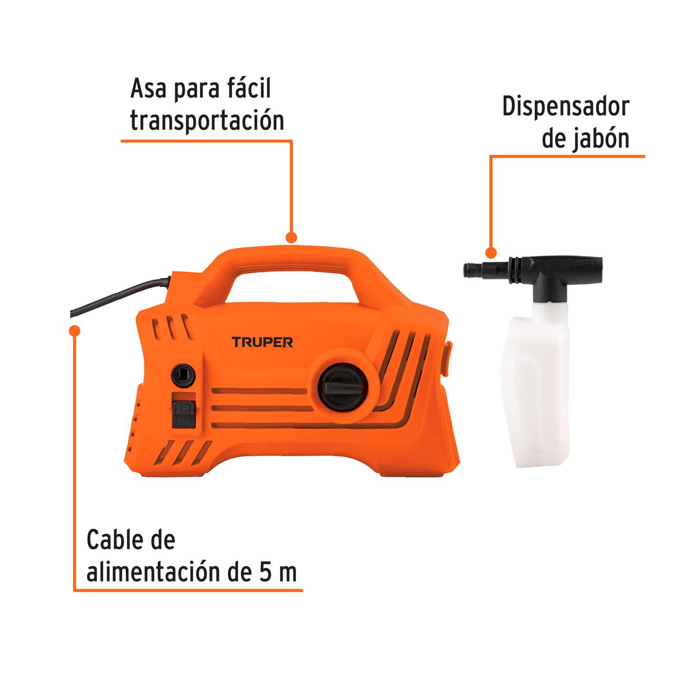 Hidrolavadora Eléctrica Compacta 1600 PSI, Truper-102795