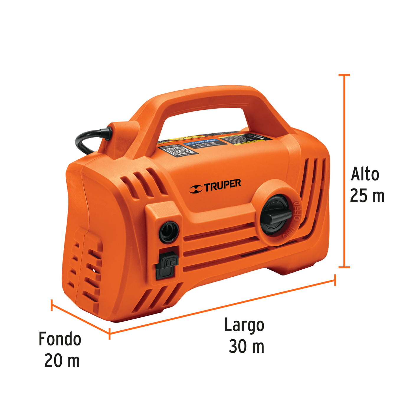 Hidrolavadora Eléctrica Compacta 1600 PSI, Truper-102795