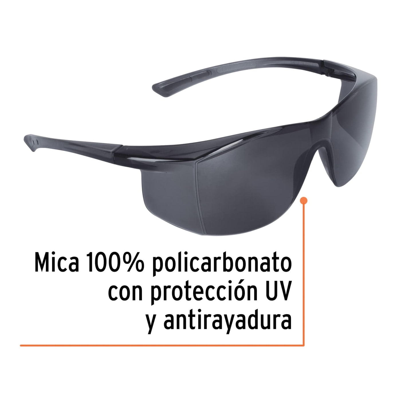 Lentes de seguridad, mica gris, Ultralite - LEN-LN / 15290