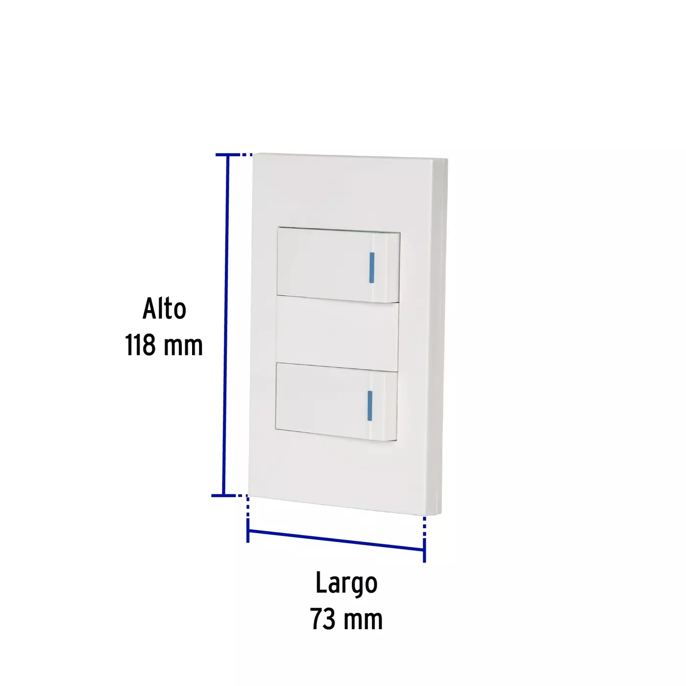 Placa armada 2 interruptores, 1 módulo, Española, blanco - PA-APDO1-EB ...