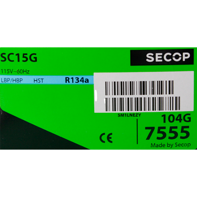 Compresor Danfoss Secop SC15G 1/2 HP Pesado R-134a