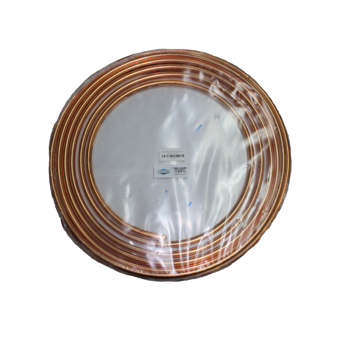 Tubo Cobre Flexible Cluxer 5/8 7.5 Metros - Tcf-58-7
