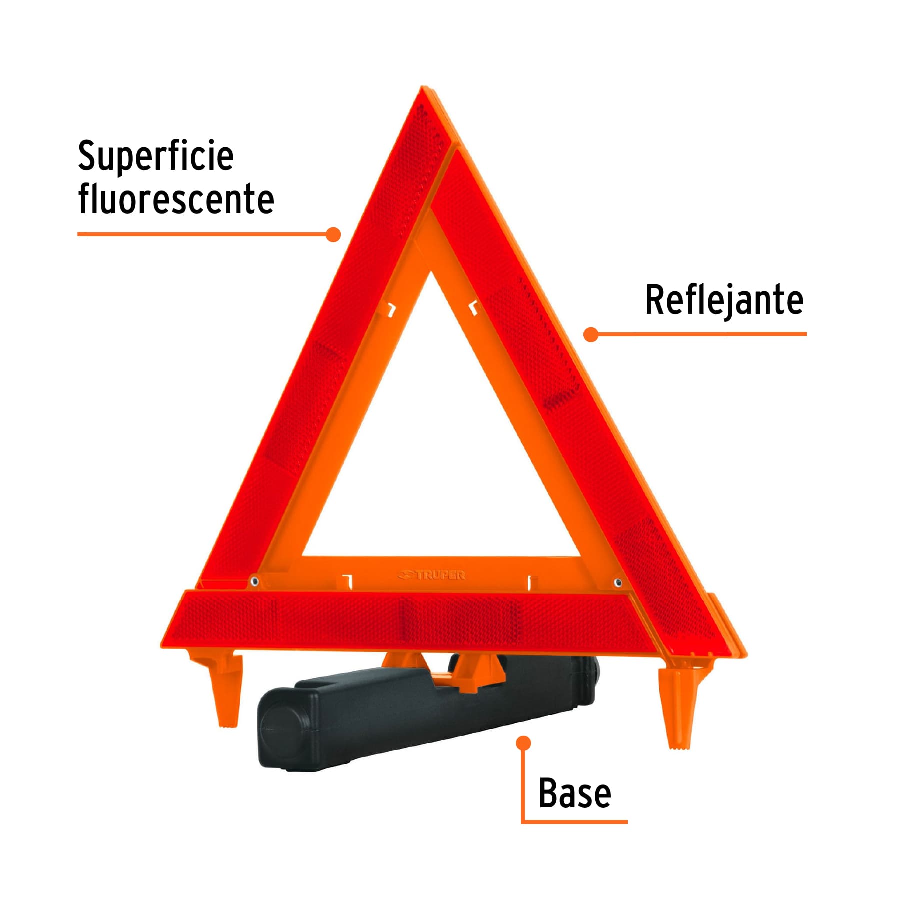 Triángulo de seguridad, de plástico, 29 cm - TRISE-290 / 10943