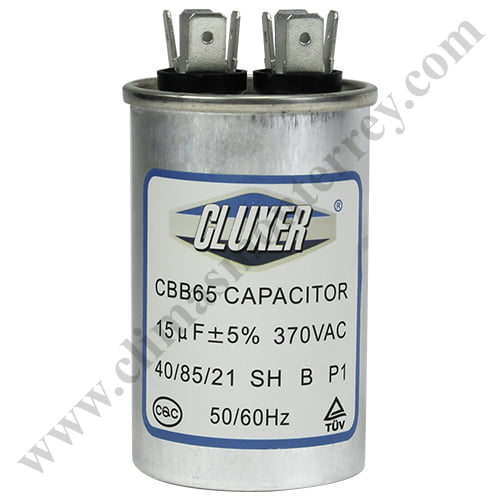 Capacitor de Trabajo, 15Mf, 370VAC +-5%, 50/60Hz, Cluxer 10832 - CXC37015