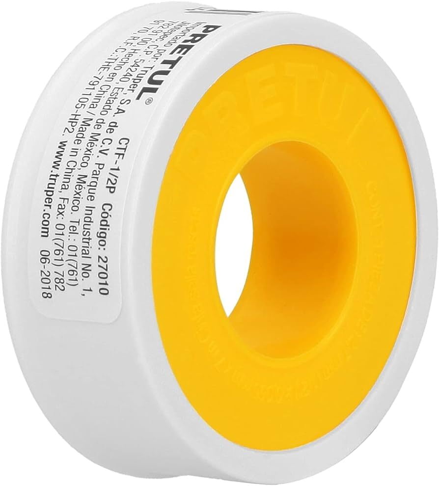 Cintas sella roscas, blancas, uso general, 7 m, Pretul-CTF-1/2P