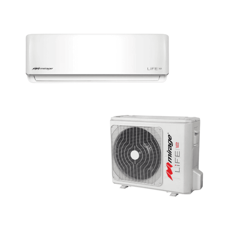Set MiniSplit Mirage Life 12 PLUS 1 Ton, 220V, Frio/Calor - SETCLC121T