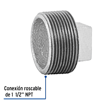 Tapón macho, acero galvanizado, 1-1/2' - CG-315 / 48784