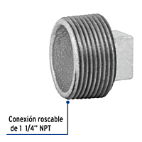 Tapón macho, acero galvanizado, 1-1/4' - CG-314 / 48783